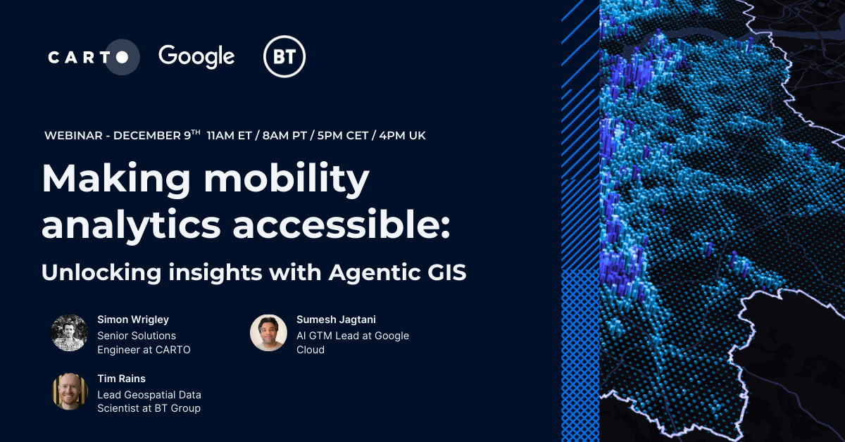 Webinar | Making mobility analytics accessible: Unlocking insights with Agentic GIS